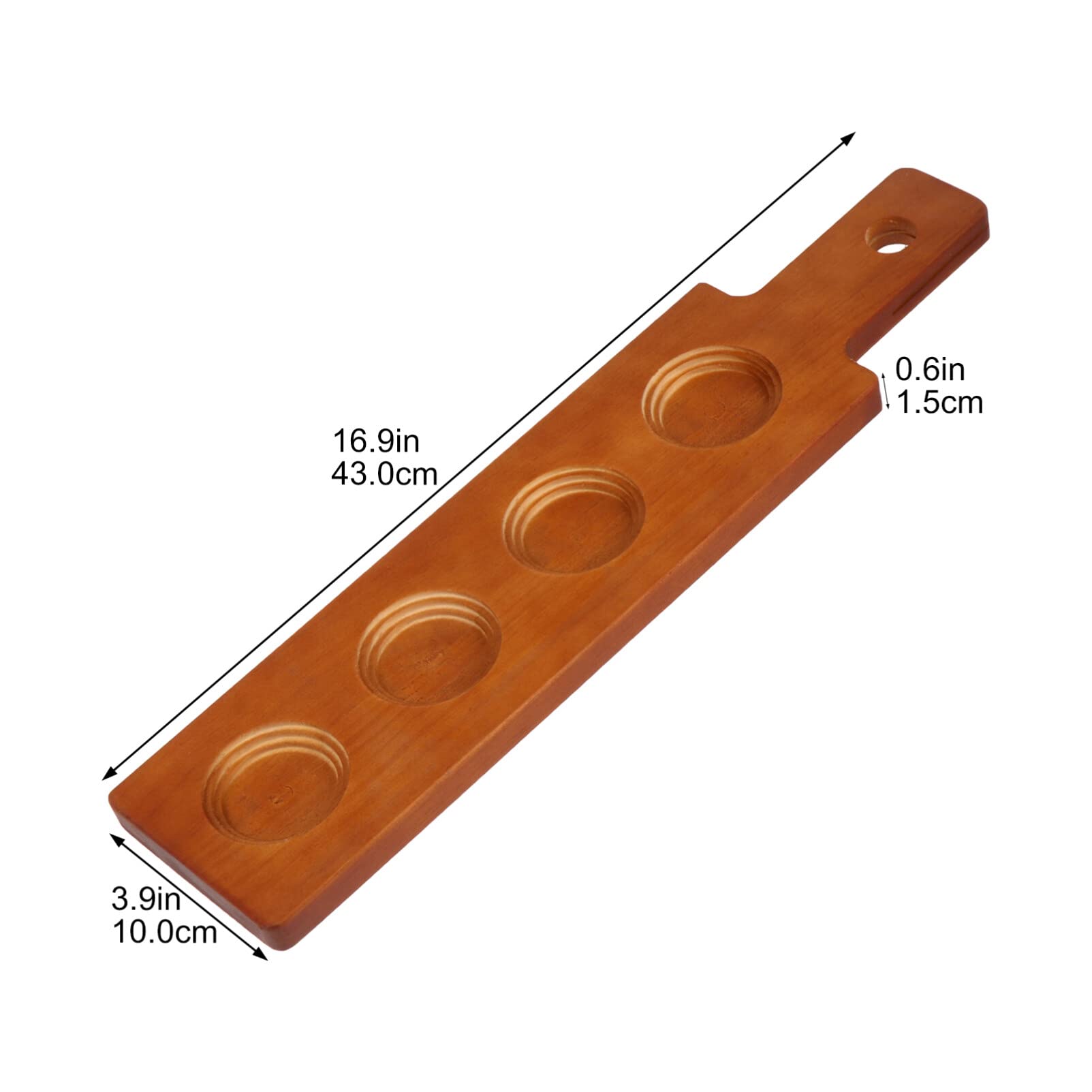 Kichvoe Wine Flight Board Wooden Wine Tasting Board Tequila Board 4 Cups Beer Flight Serving Paddle Wood Whiskey Flight Serving Tray for Home Bar Party