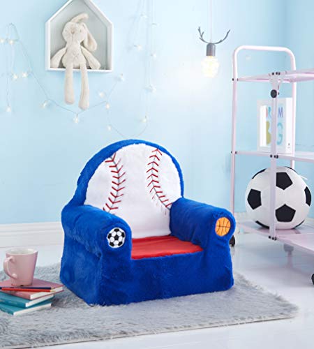 Heritage Kids Figural Foam Chair Sports, Ages 3+, Blue