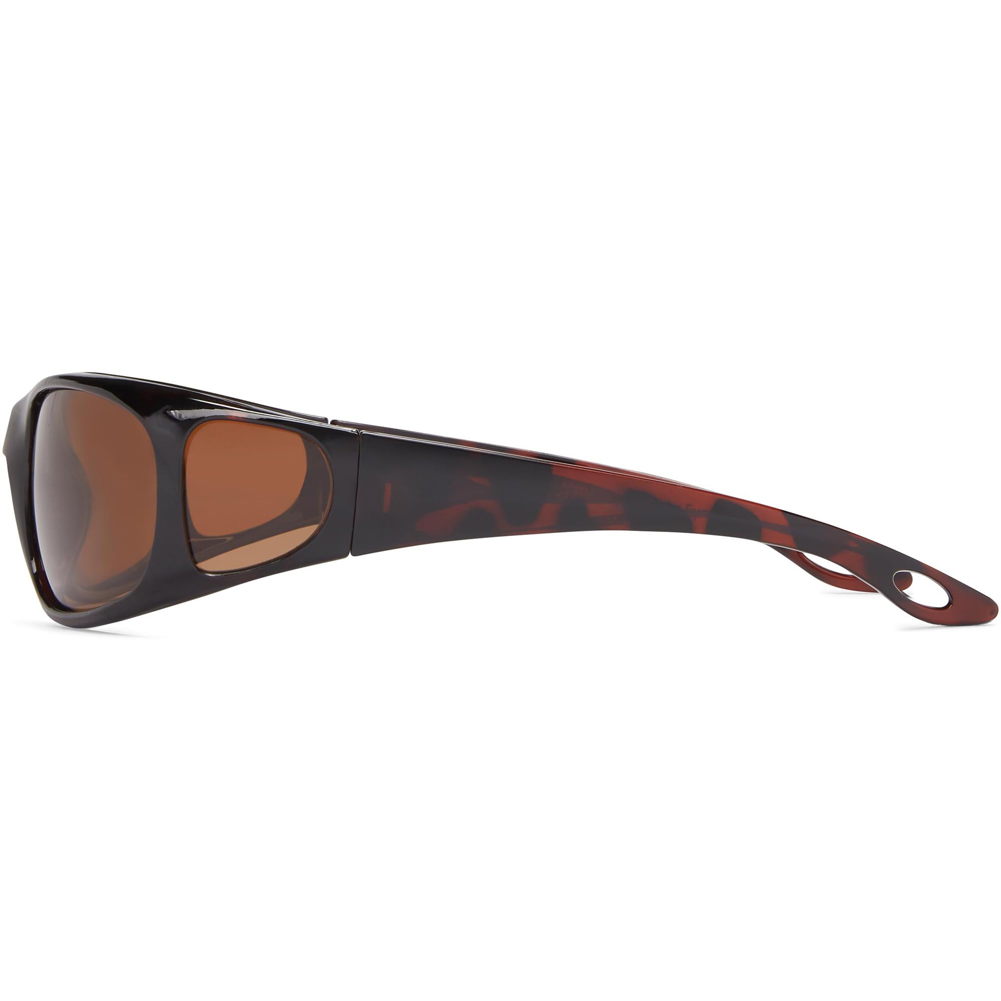 Fisherman Eyewear 19EL Original Polarized Sunglasses (Shiny Black Frame, Gray Lens)