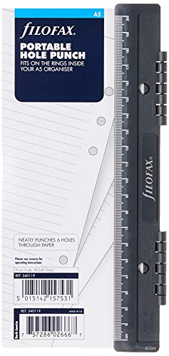 Filofax A5 Portable Hole Punch (B340119), Black