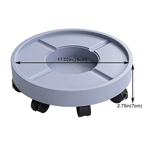 RUDINO,Plant Caddies,Rolling Plant Stand,Planter Caddy,Plant Roller Base,Planter Caddy with Wheels,Plant Tray with Wheels,Plant Stand with Wheels Outdoor.-Grey-Living Room,Balcony,Study and Garden.