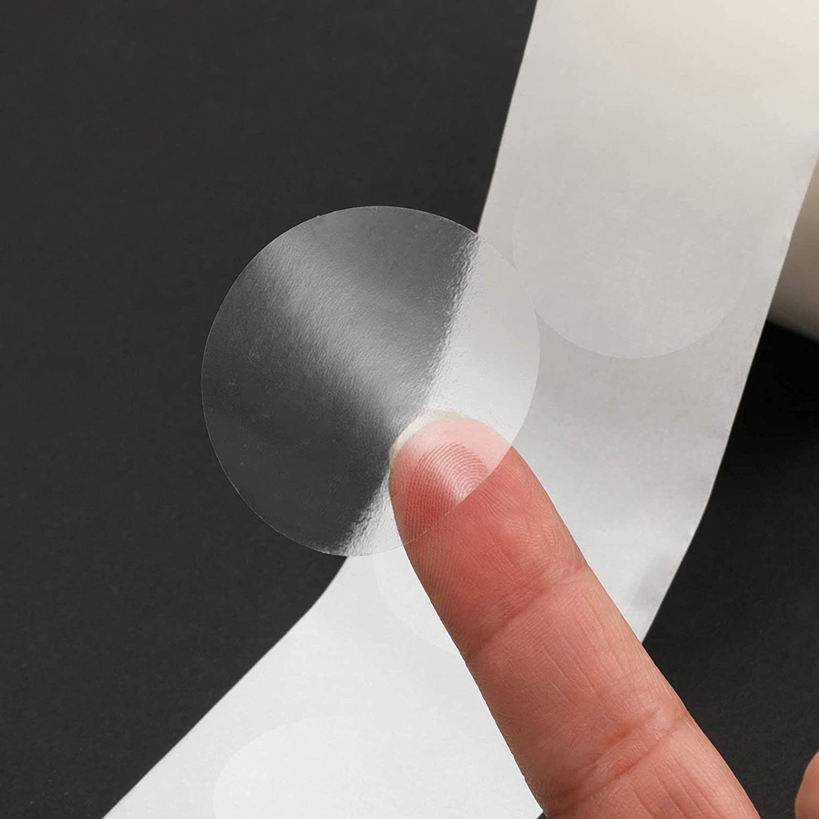 Envelope Seals, Clear Mailing Labels, Round Stickers Roll (2 in, 1000 Pieces)