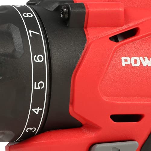POWERWORKS 20V Li-Ion Brushless Impact Driver Drill Set with 20V 1.5Ah Battery 0.5Ah Charger Pack
