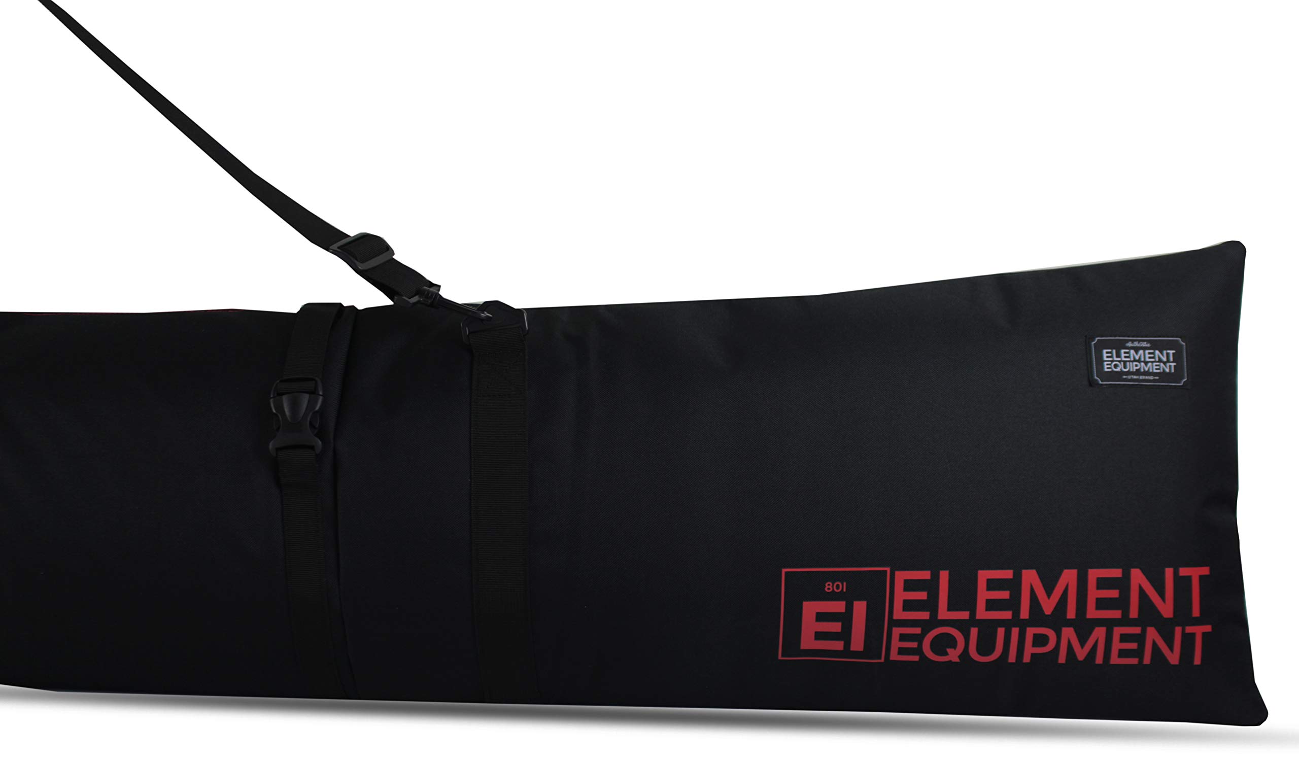 Element Equipment Padded Ski Bag Adjustable One Size Fits All Travel Ski Bag Black/Red