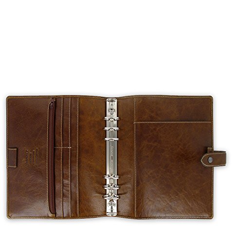 Filofax Malden Leather Organizer Agenda Calendar Bundle with DiLoro Ballpoint Pen (Ochre 2023 With Pen, A5 Paper Size 8.26" x 5.82")