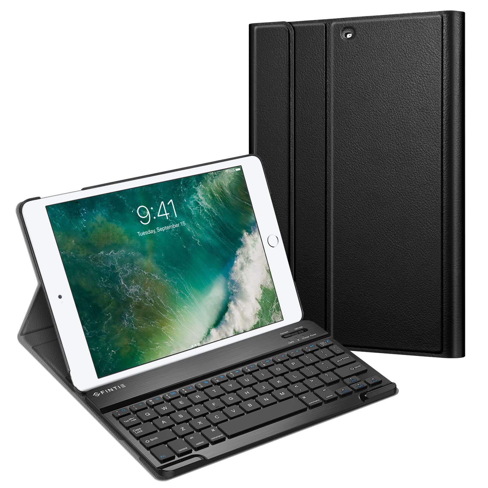 Fintie Keyboard Case for iPad 9.7 2018/2017 / iPad Air 2 / iPad Air - Slim Shell Stand Cover w/Magnetically Detachable Wireless Bluetooth Keyboard for iPad 6th / 5th Gen, Navy