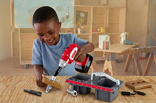 Fisher-Price Preschool Toy Drillinâ Action Tool Set with Sounds, 10 Pieces for Construction Pretend Play for Kids Ages 3+ Years