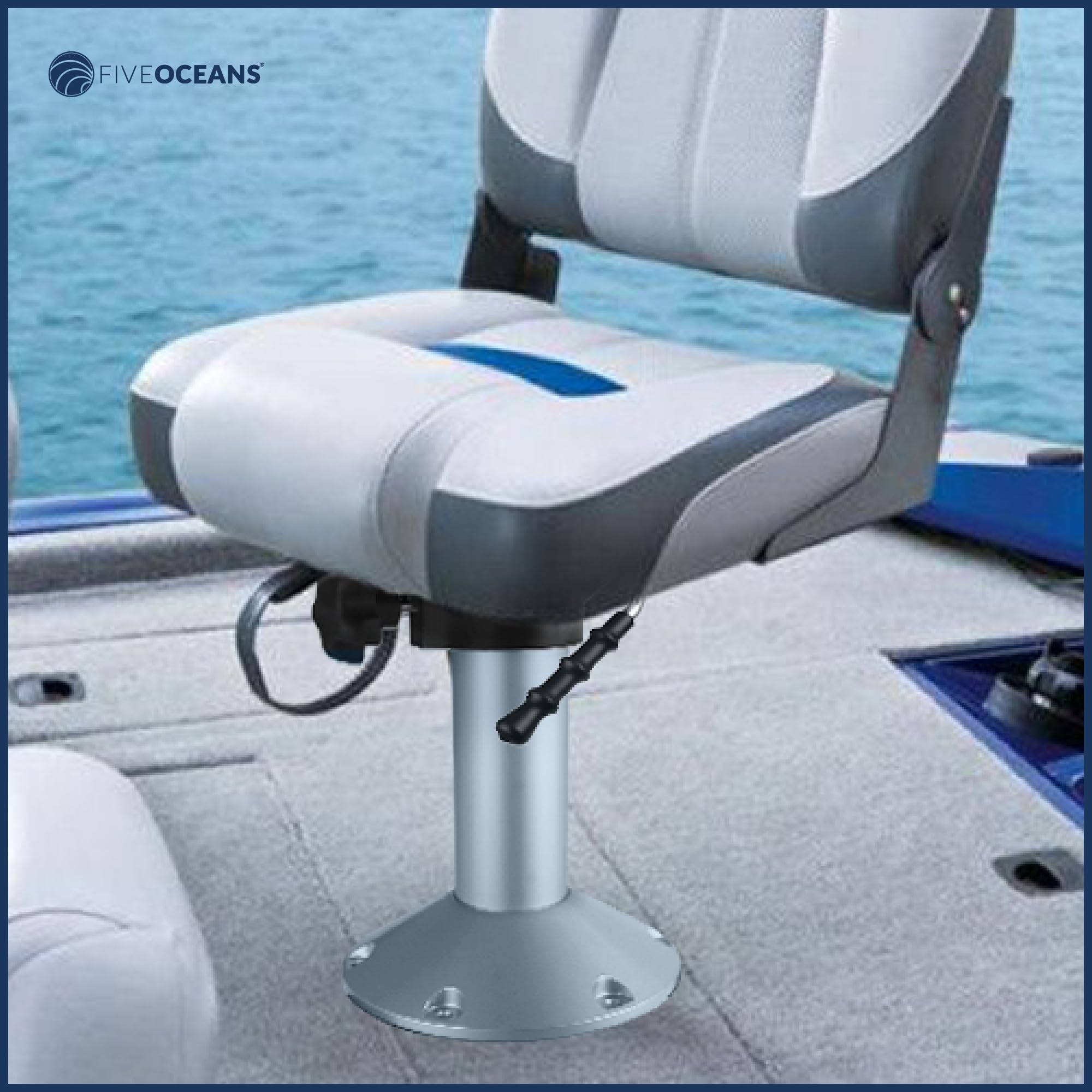 Five Oceans FO4478 Marine Boat Seat Slide with locking and adjustments functions (for FO-4476 & FO- 4477)