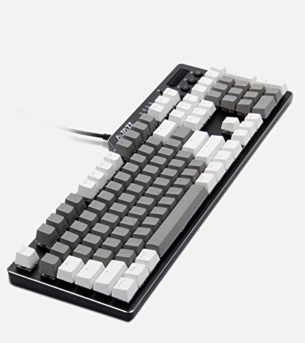 FIRSTBLOOD ONLY Game. AK35I Mechanical Gaming Keyboard – Blue Switches - PBT Keycaps – Grey-White Matching – White Backlit - Multimedia Keys – Black