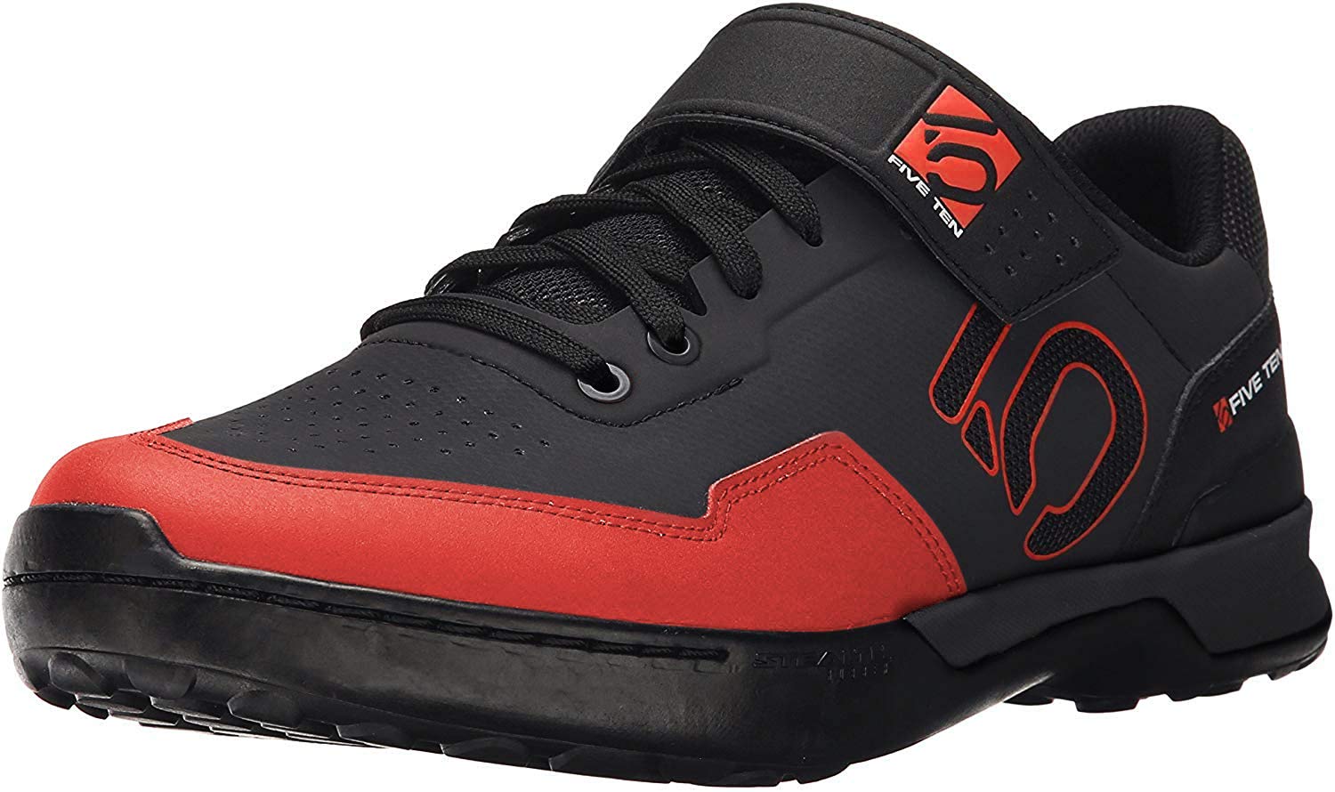 Five Ten Men's Kestrel Lace Biking Shoe, Black/Solar Red/Grey Two - 10.5