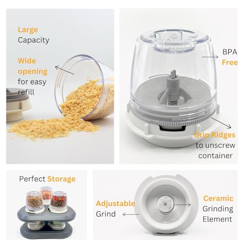 FinaMill Interchangeable Spice Pod - FinaPod PRO Plus Pepper Grinder for Everyday Use - Grinds More Than Just Salt & Pepper, Ideal for Cooking Spices and Oily Seeds like Sesame - 1 Pod