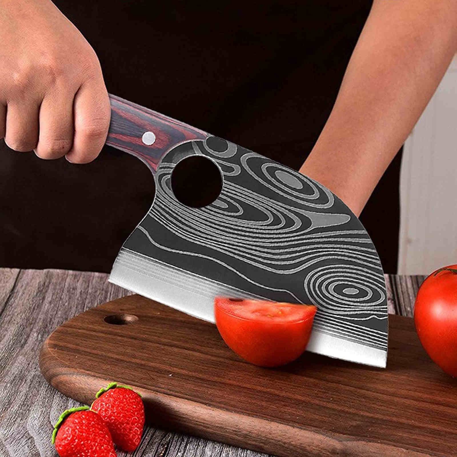 Meat Cleaver Heavy Duty for Meat Cutting Full Tang 7in,Serbian Chef Knife High Carbon Steel Hand Forged,Butcher Knife with Sheath for Kitchen,BBQ,Camping,Gift Box (color 1)