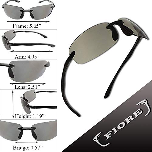 Fiore Island Sol Polarized Sunglasses Rimless TR90 for Men and Women [Tortoise - Polarized]
