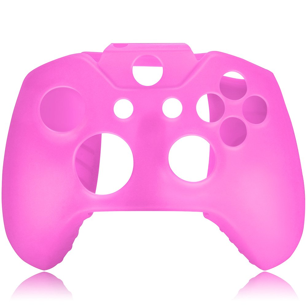 Flexible Silicone Protective Case Skin for Xbox One Game Controller Console(Pink)