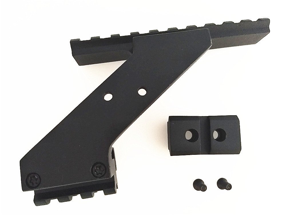 FIRECLUB Tactical Precision Machined Aluminum (NOT Plastic) Weaver Picatinny Top & Bottom Pistol Handgun Scope Mount for Sights,Lights & Accessories For Glock Pistols with Front Accessories
