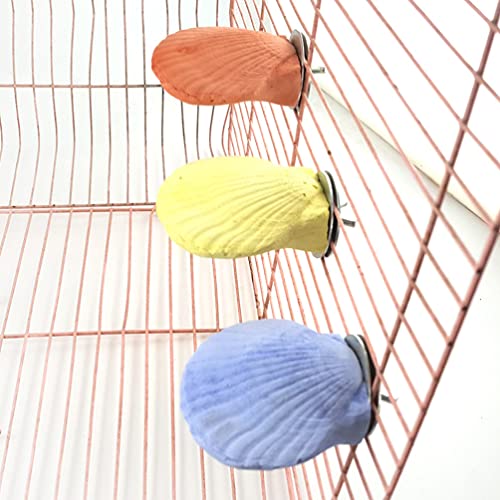 PATKAW Bird Perch Bird Beak Stone Mineral Lava Blocks Trimming Chew Toys Pumice Stones Parrot Perch Stand for Conures Cockatiels Parrots Random Color