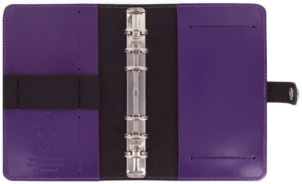 Filofax The Original Leather Organizer, Patent Rose, A5 (8.25 x 5.75) Any Year Planner with to do and Contacts Refills, Indexes and notepaper (C022598)