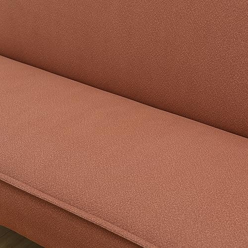 Opoiar, Fannel Futon, Modern Convertible Folding Sofa Bed Couch Sofabed, Light Brown