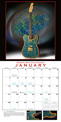 Fender Custom Shop Guitars 2018 Wall Calendar (CA0133)