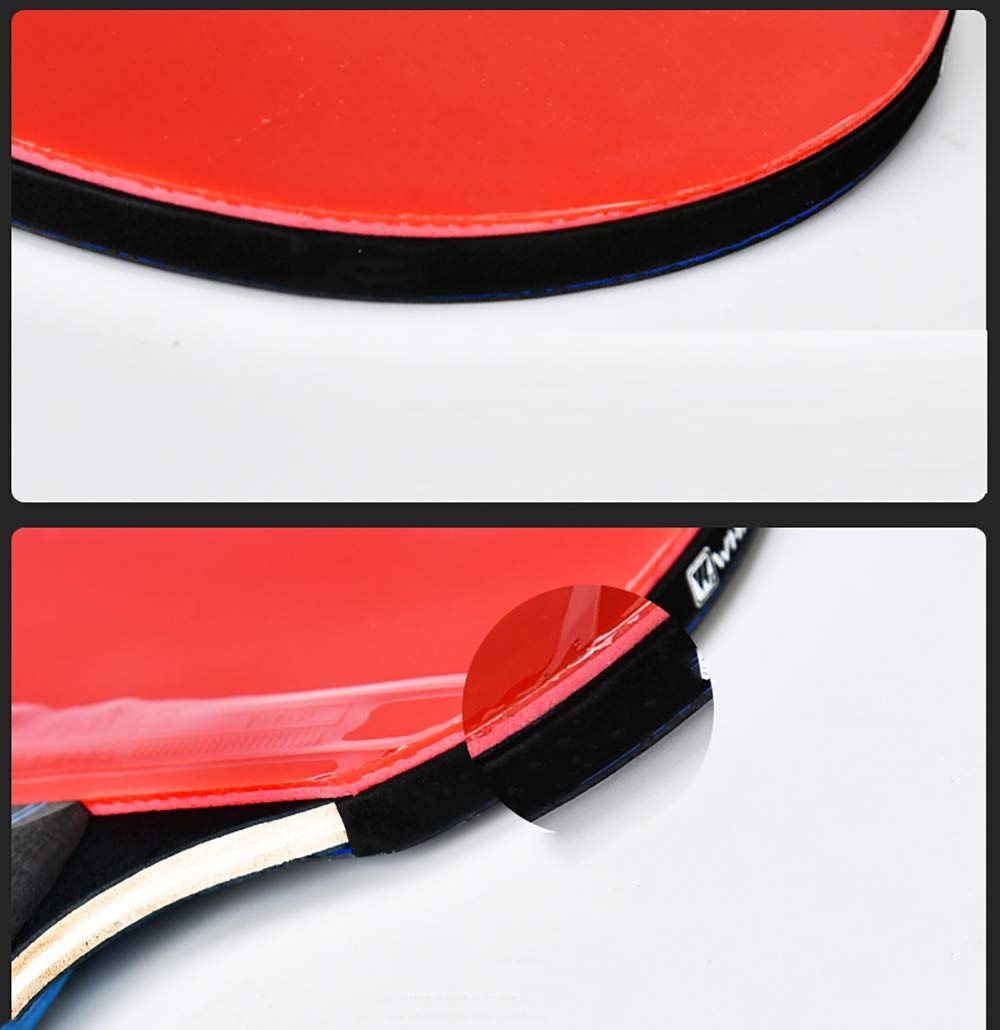 Hewen-Ping Pong Set Professional Pingpong Paddle Table Tennis Racket Ping Pong Bat Set with 2 Rackets, 20 Balls and 1 Racket Case Table Tennis Bat (Size : Short)