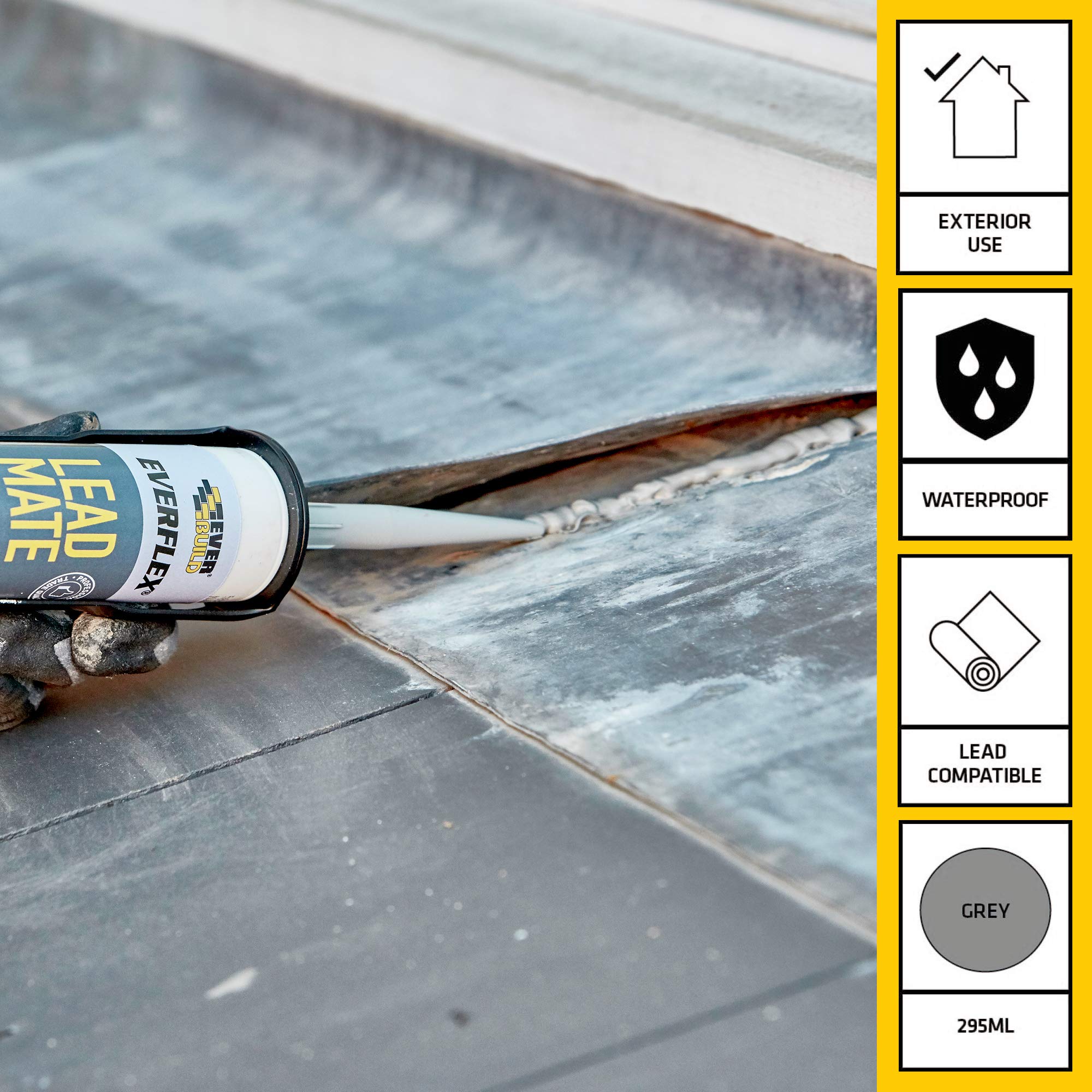 Everbuild EVBLEAD Lead Mate Sealant, C3, Grey