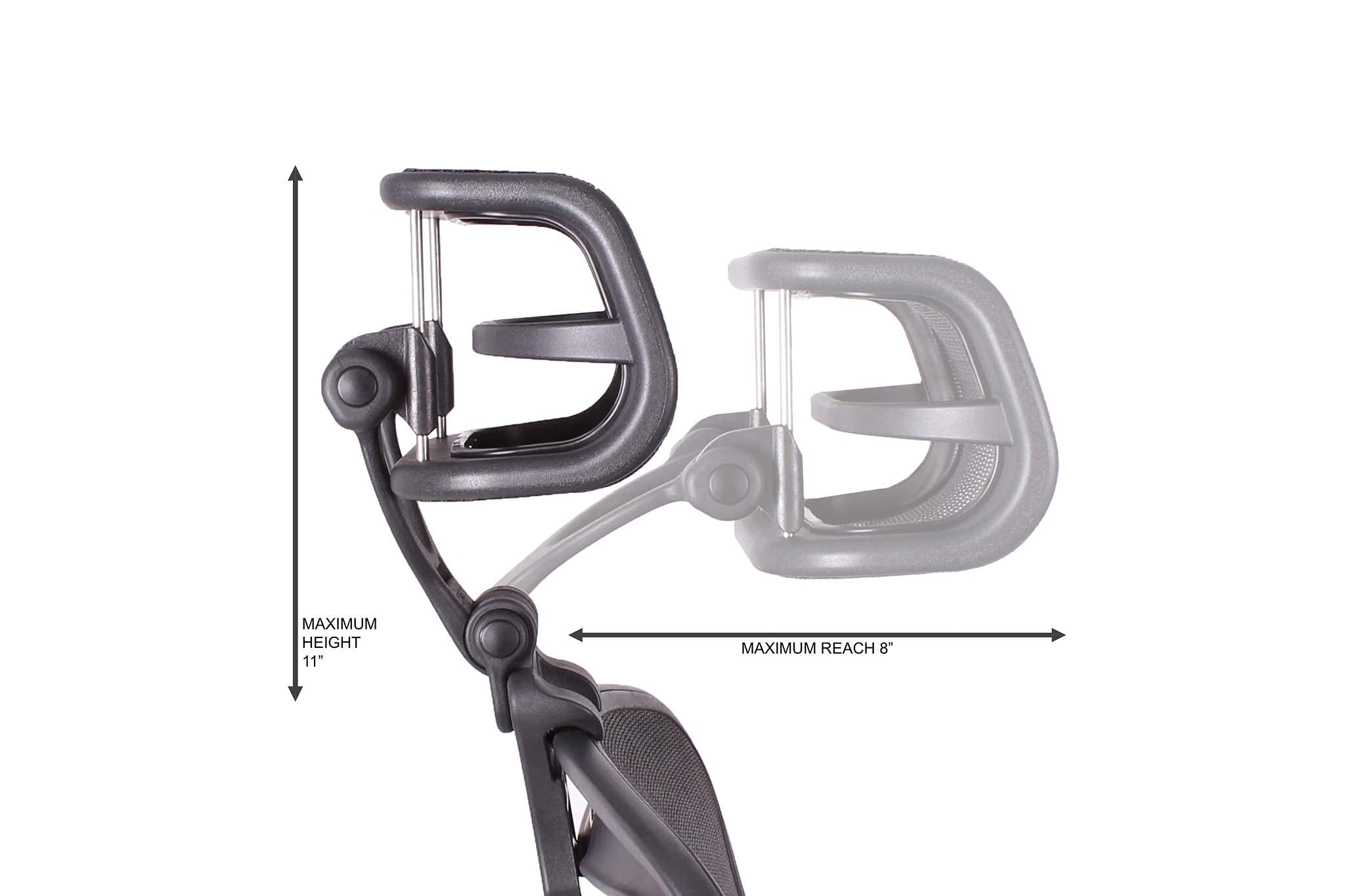 Engineered Now The Original Headrest for The Herman Miller Aeron Chair (H4 for Classic, Carbon)
