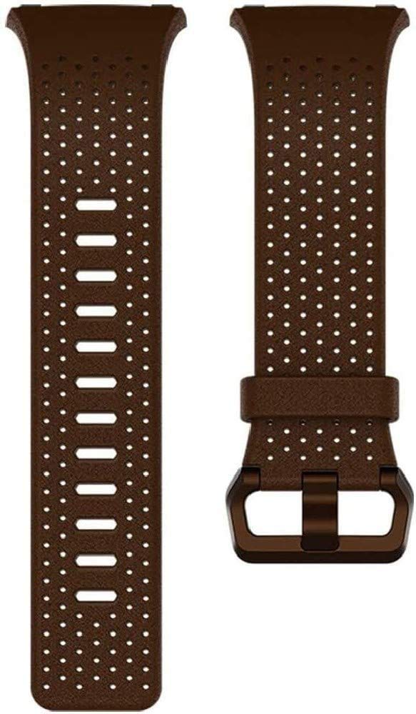 Fitbit Ionic Perforated Leather Accessory Band, Cognac, Small
