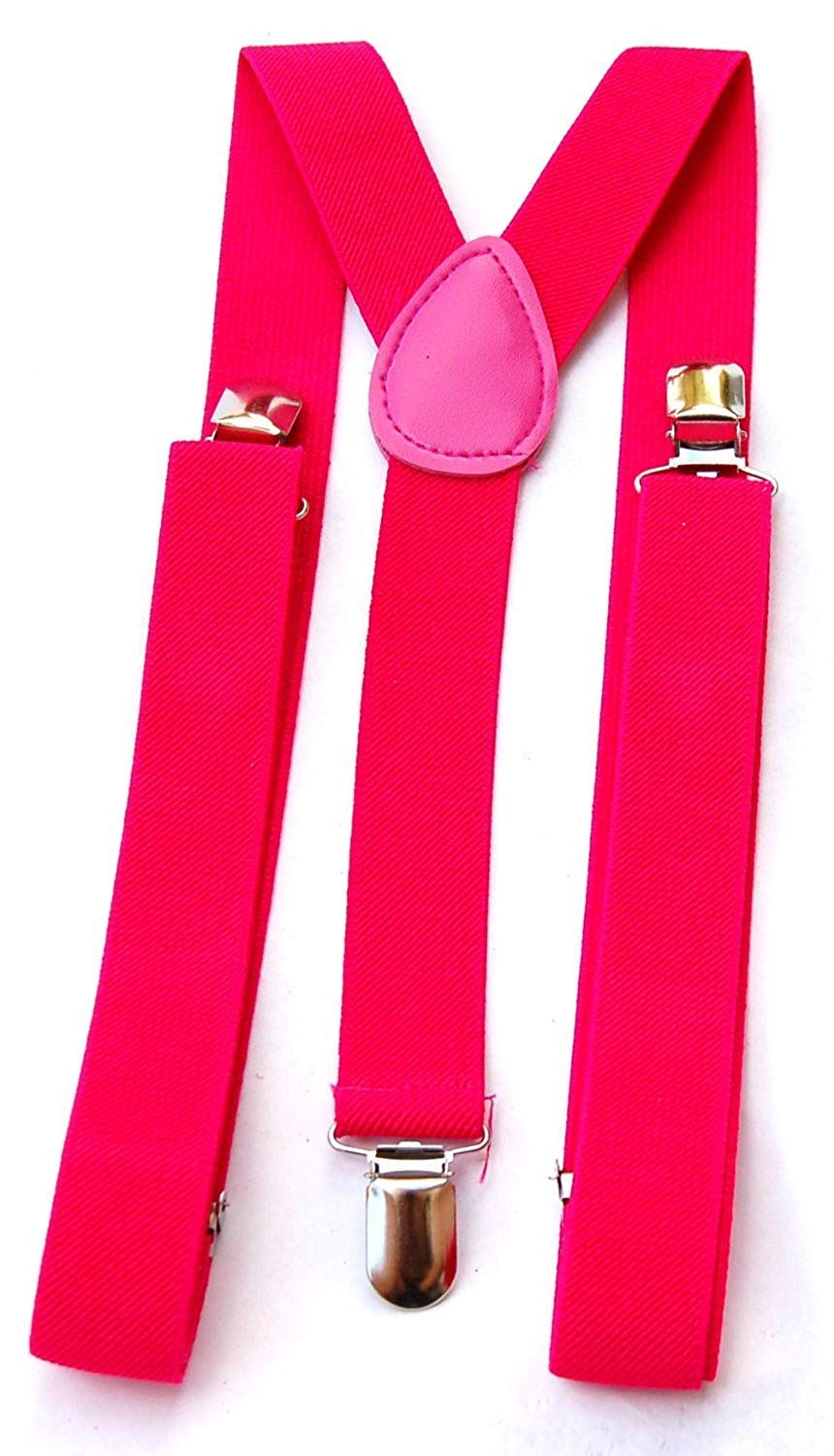 Fashion Suspenders (One Size, Neon Pink)