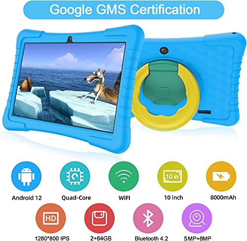 Kids Tablet, 10 inch Tablet for Kids 64GB ROM+512GB Expand Android Tablets, Tablet APP Preinstalled & Parent Control Kids Education with WiFi, 8000mAh batery, Dual Camera, Netflix, YouTube