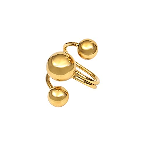 Fashion round ball open ring adjustable design multilayer rings for women charm ring jewelry for women
