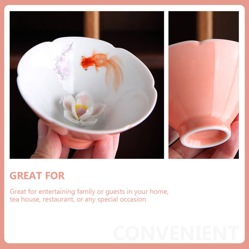 Hemoton Ramekins Cereal Bowl Bowls Japanese Tea Set Colorful Painting Tea Cup Household Teaware Ceramic Tea Cup Chinese Tea Tasting Cup Chinese Tea Set Soup Soup Bowls Bowl Mini Tea Cup