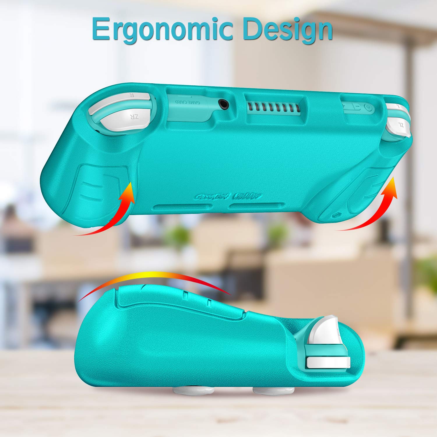 Fintie Case for Nintendo Switch Lite 2019 - Kids Friendly [Ultralight] [Shockproof] Anti-Scratch Protective Cover w/Ergonomic Grip Comfortable Grip Case for Switch Lite Console, Turquoise