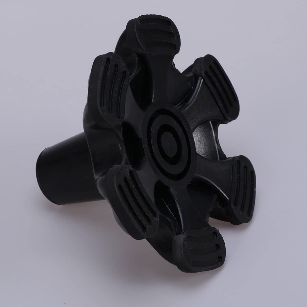 EXCEART 19mm Trekking Pole Replacement Tips Self Standing Walking Cane Tip 6 Point Walking Stick Rubber Base Pad for Women Men