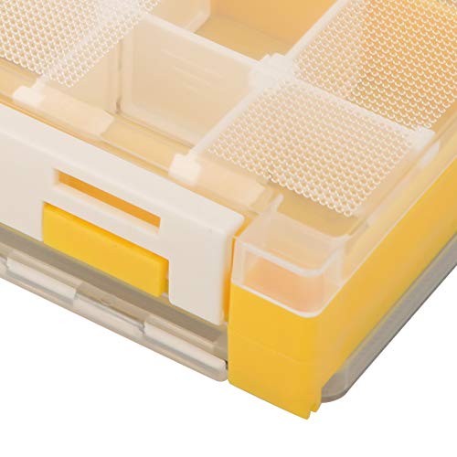 Fishing Bait Box Bait Storage Case Fishing Lure Case Double Layer Insert Bait Box Fishing Gear Accessory(yellow)