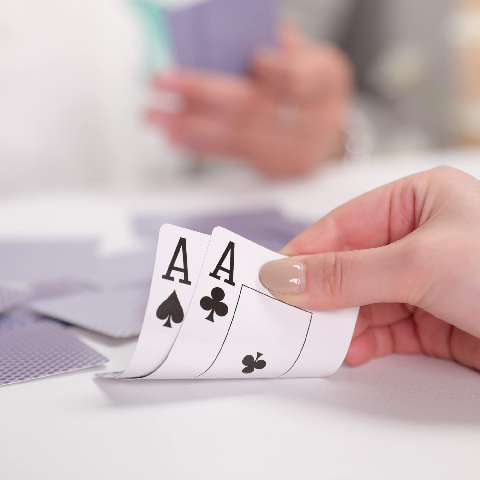 Fanwer Playing Cards Large Print for Adults - 2 Packs, Large Print Playing Cards for Seniors, Vision Impaired, Low Vision Crowd, for Blackjack, Euchre, Canasta Card Game
