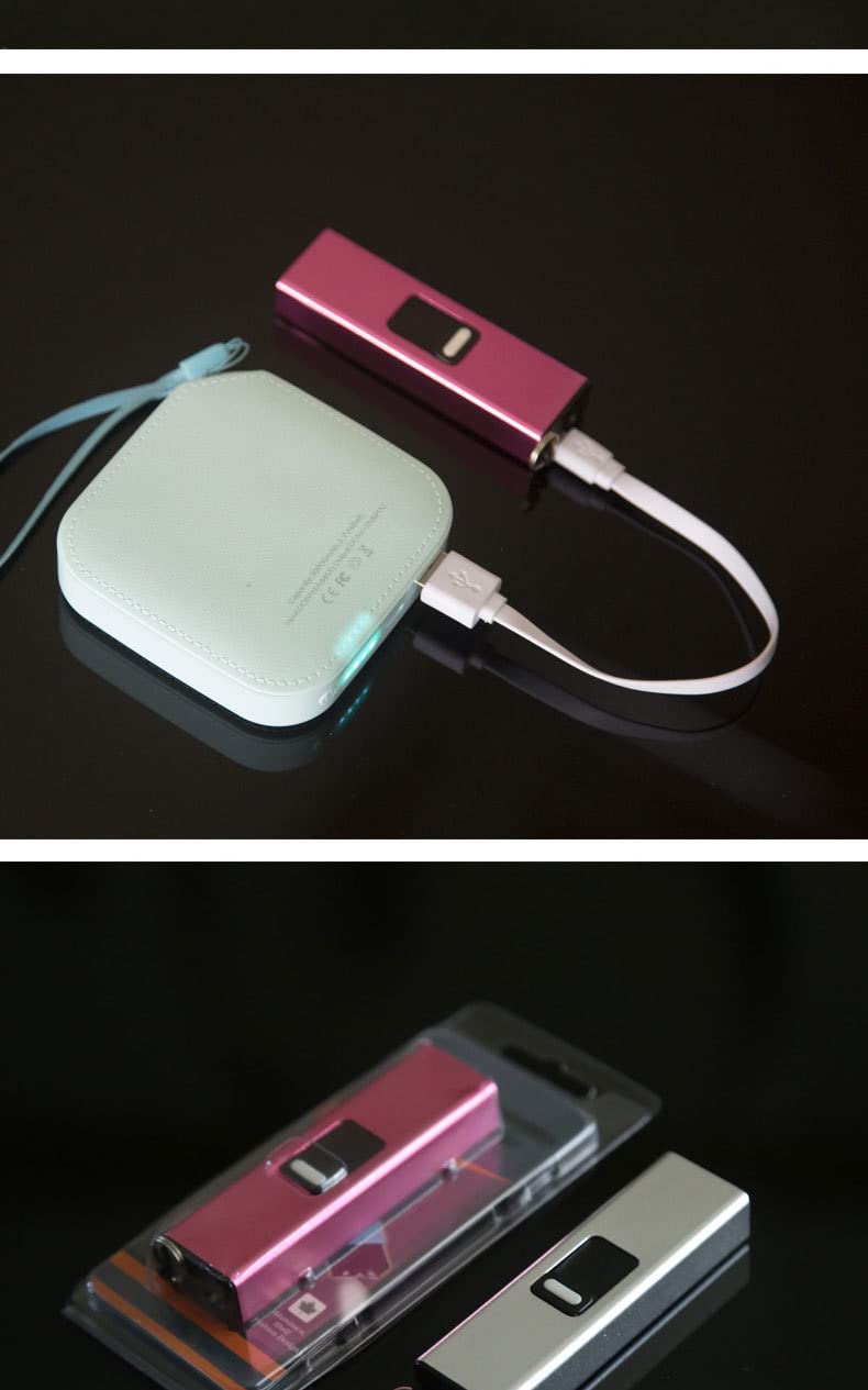 Fashion Woman Micro USB Keychain Stun Gun Rechargeable with LED Flashlight