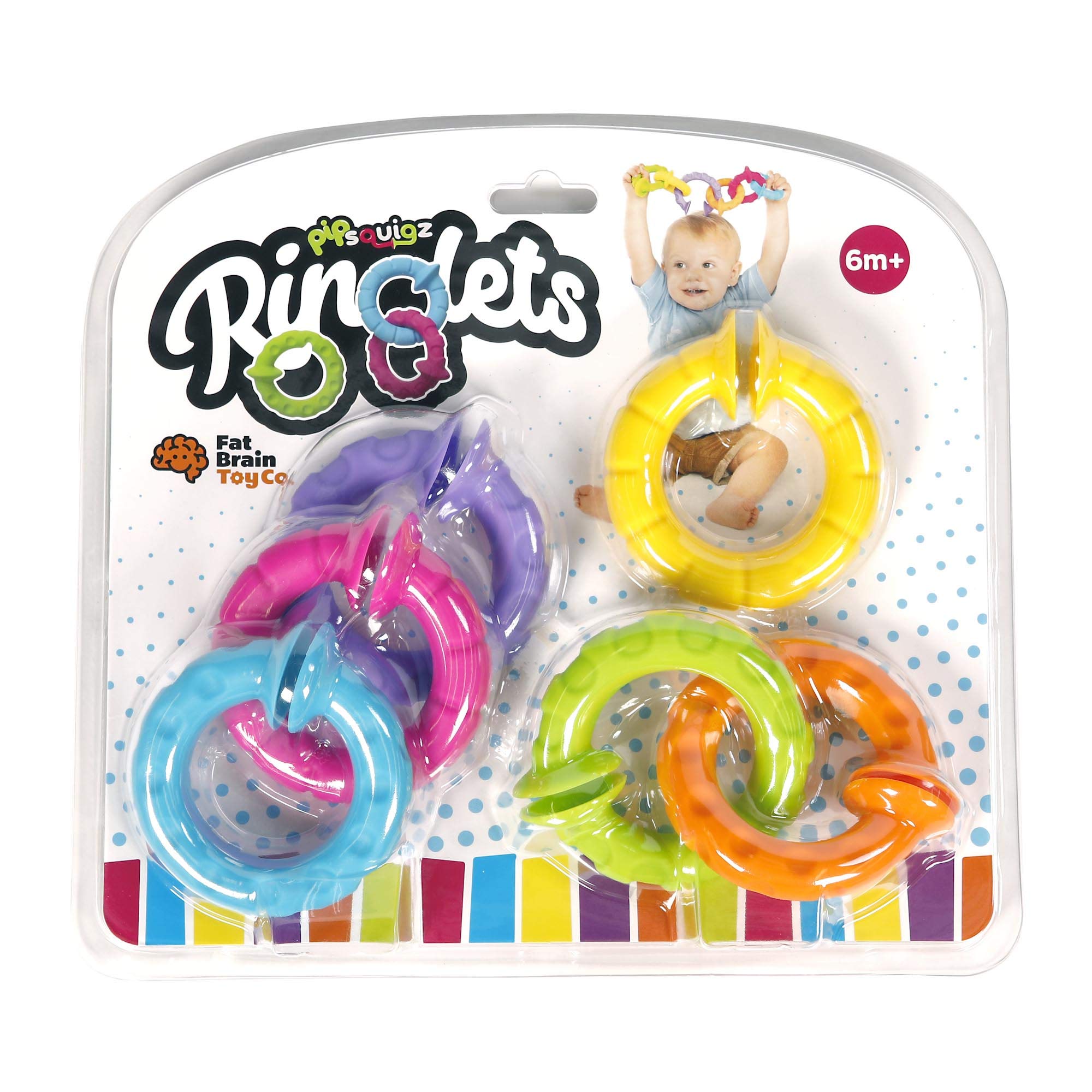 Fat Brain Toys Ringlets - pipSquigz Ringlets teether Baby Toys & Gifts for Ages 1 to 7