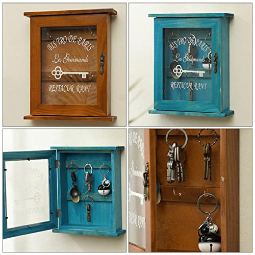 Veemoon Wooden Key Box Farmhouse Key Holder Decorative Key Box Wooden Wall Key case Wall Mount Entryway