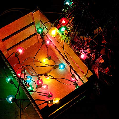 hhxiao String Lights 7.5m Led Colorful Bulb Globe String Lights 25pcs Courtyard Waterproof Lamp Glass Light Bulbs Wedding Home Garden Decor