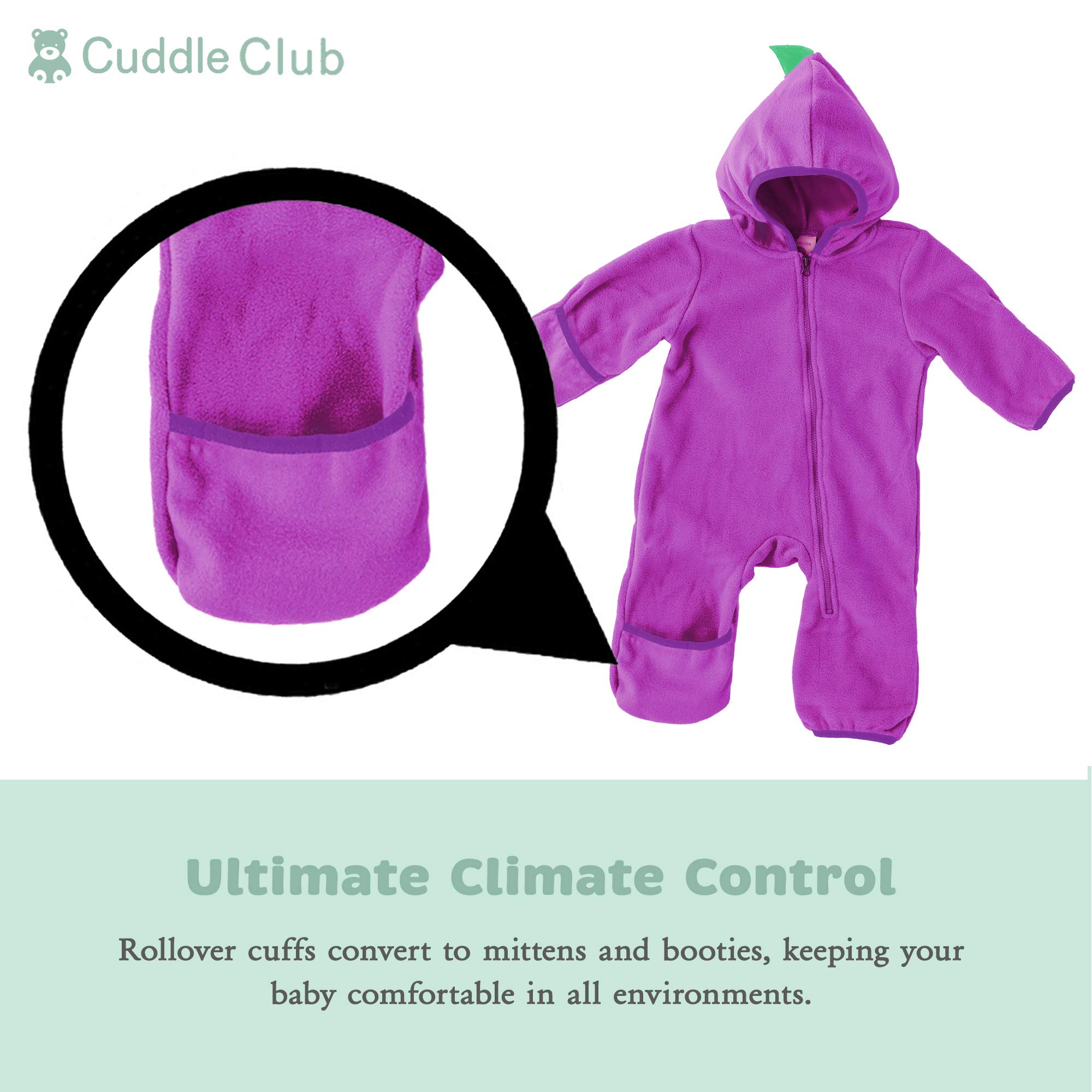Fleece Baby Bunting Bodysuit β Infant One Piece Kids Hooded Romper Outerwear Toddler Jacket