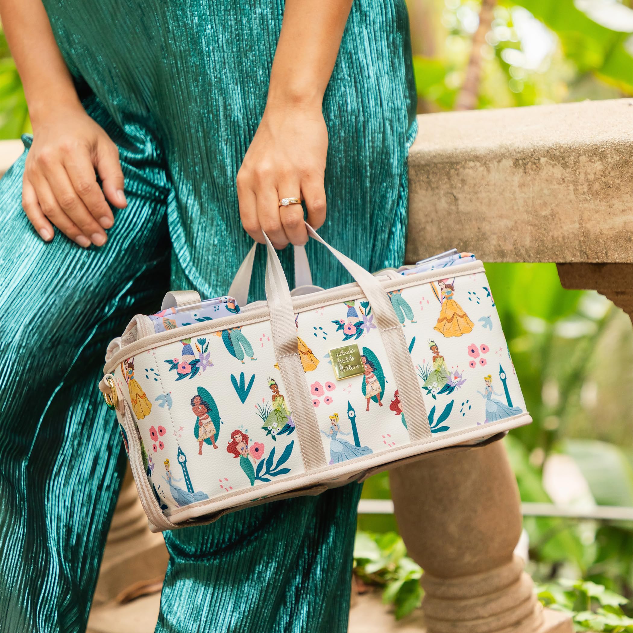 Petunia Pickle Bottom Inter-Mix Deluxe Kit | Baby Diaper Caddy Organizer | Keep Everything Organized in Diaper Bag, Stroller, or Nursery - Moon Leopard