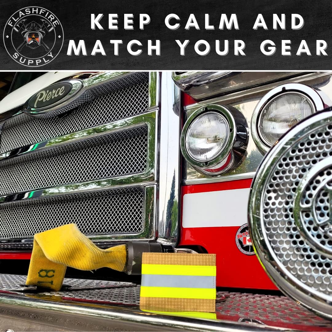 Flashfire Supply Firefighter Wallet Bifold Original Turnout Bunker Fabric Gear - Portefeuille Pompier (Black & Yellow)