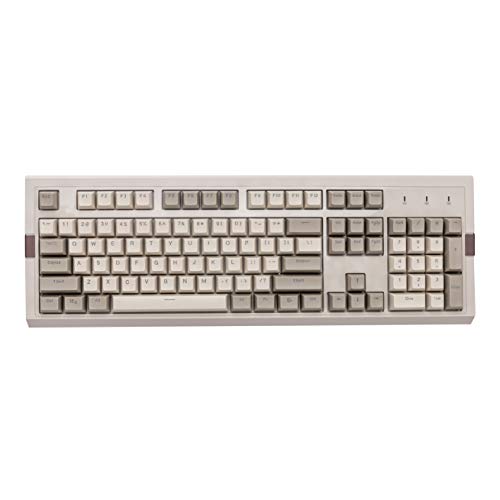 FIRSTBLOOD ONLY GAME. AK510 Retro Mechanical Gaming Keyboard - PBT SP Spherical Keycaps - Classic Grey-White Matching - RGB Backlight - Brown Switches