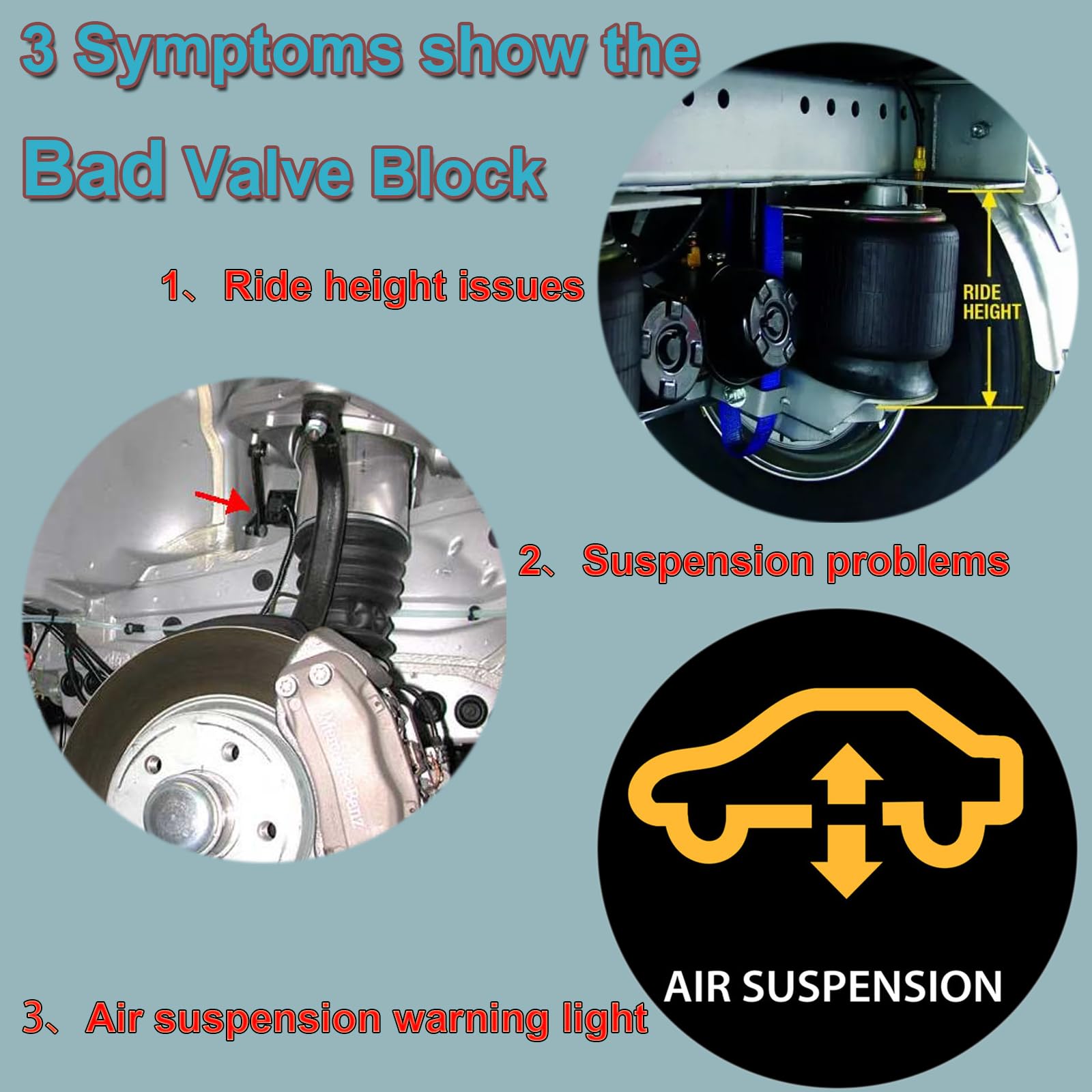Ensun 2113200158 Air Suspension Control Valve Block Air Supply replacement for Mercedes CLS500 CLS550 E320 E350 E500 E55 E63 AMG
