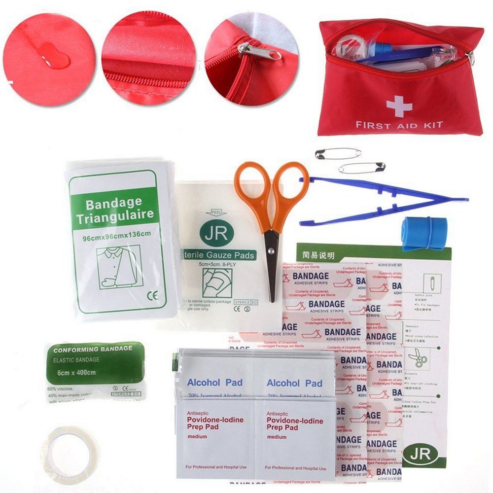 ESUPPORT 34 Piece First Aid Emergency Kit Car Home Medical Camping Office Travel