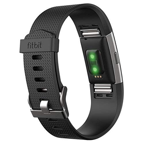 Fitbit Charge 2 Heart Rate + Fitness Wristband, Black, Large (International Version)
