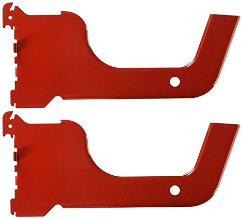Wall Control Heavy Duty Pegboard Hook Slotted Hook Pair - Slotted Metal Pegboard Heavy-Duty Hooks Pegboard and Slotted Tool Board – Red