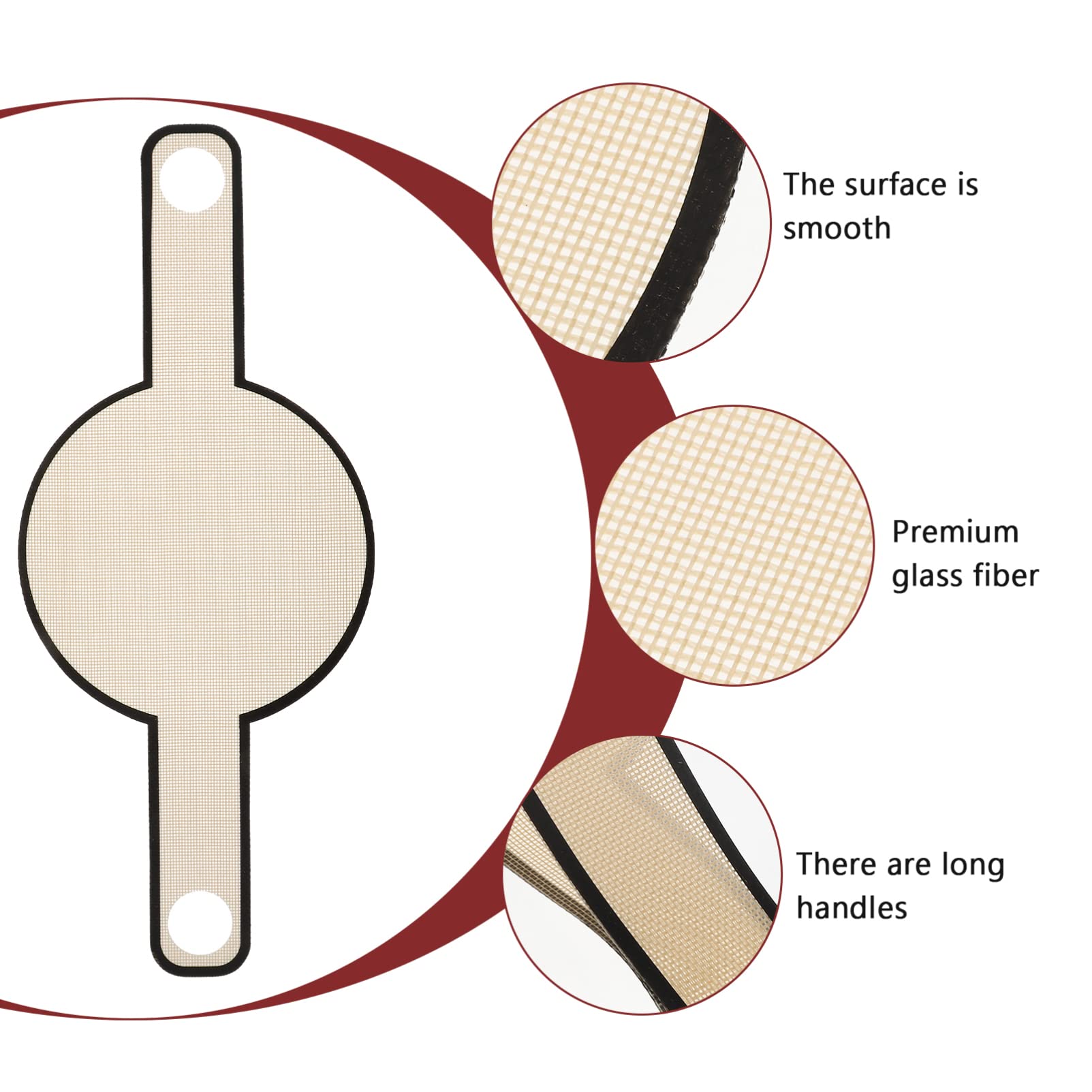 Hemoton Silicone Baking Mat Non Stick: Baking Sheet Reusable Parchment Paper Silicone Bread Sling for Dutch Oven Accessories Brown