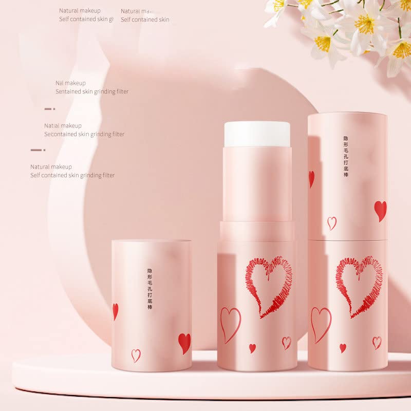 Fill Pores Foundation Stick Concealer Hydrating Shrink Pores Delicate Moisturizing Peel Makeup Isolation Makeup Fit AbY907 (Pink, One Size)