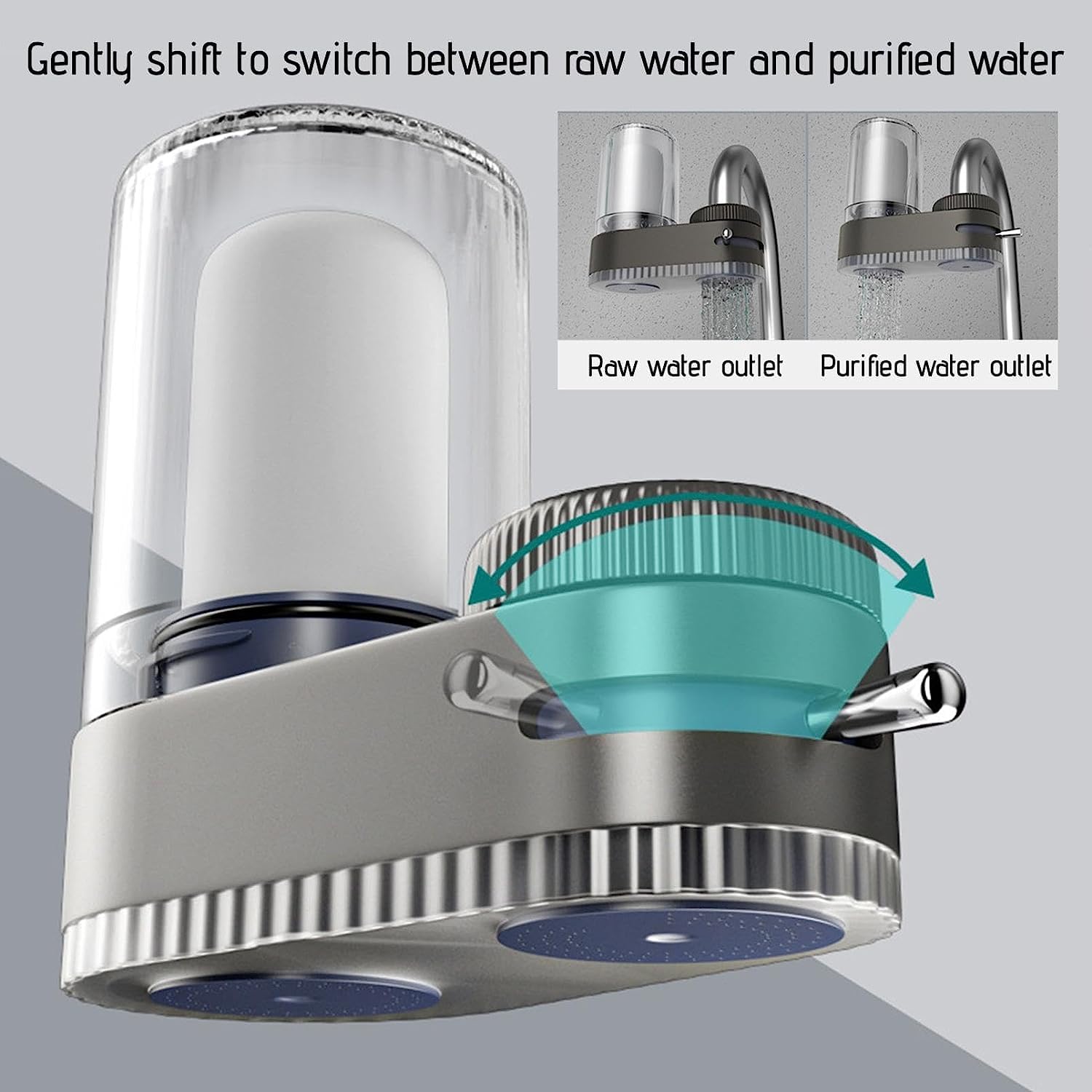 Faucet Water Filter - Home Water Filter System, Sink Drip Water Filter, Stainless Steel Faucet Water Filter - Tap Water Filter, Multi-Layer Re-Filtration